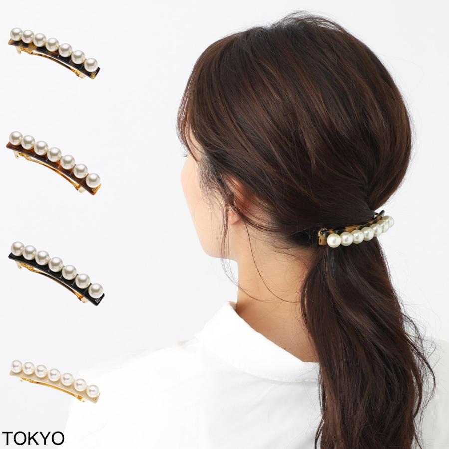 ALEXANDRE DE PARIS アレクサンドルドゥパリ バレッタ TIMELESS BARRETTE AUTO 8CM PERLEE レディース aa8-16919-03-w : モダン ...