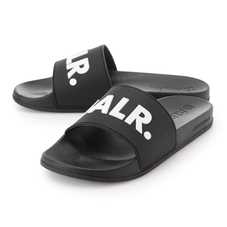 BALR.（ボーラー） スライドサンダル SLIDER 大きいサイズあり ブラック メンズ balr-slider-black-white ...
