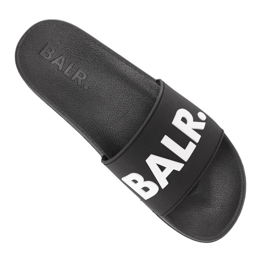 BALR. ボーラー スライドサンダル SLIDER 大きいサイズあり ブラック メンズ balr-slider-black-white ...
