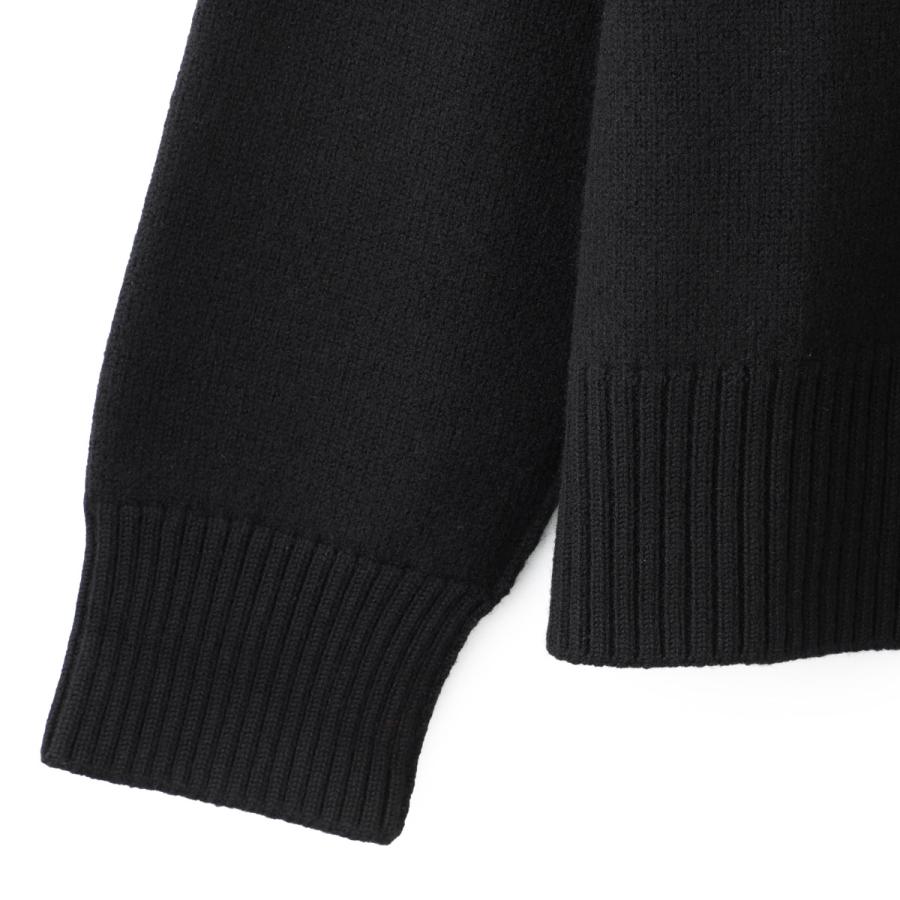 AMI Alexandre Mattiussi アミ クルーネックニット RED DE COEUR SWEATER メンズ レディース bfuks006-018-009 : モダンブルー ...