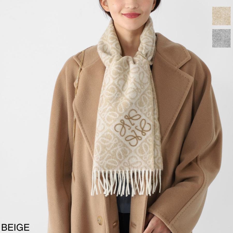 LOEWE ロエベ マフラー ANAGRAM SCARF スカーフ ベージュ レディース f811ss1x01-2140 : モダンブルーYahoo!店 - 通販 - Yahoo!ショッピング