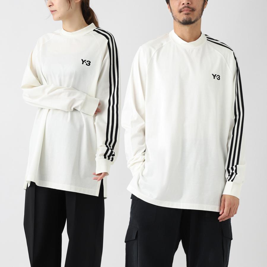Y-3 ワイスリー クルーネック長袖カットソー 3S LS TEE ホワイト メンズ レディース ia1421-owhite-black ...