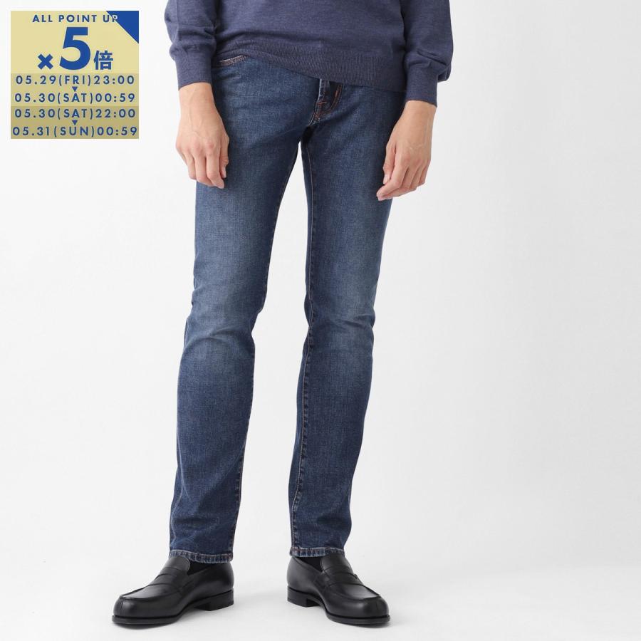 JACOB COHEN（ヤコブ コーエン） ボタンフライジーンズ NICK SLIM FIT ブルー メンズ jum-qe006-s4213 ...