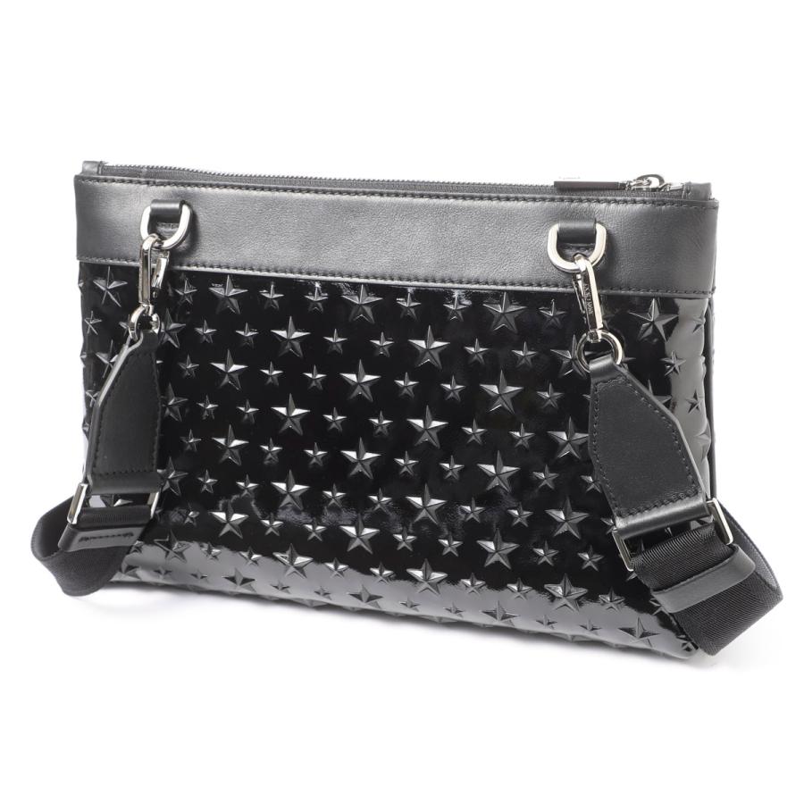 JIMMY CHOO（ジミーチュウ） クロスボディバッグ KIMI-N クラッチバッグ ブラック メンズ kimi-n-wiq-black ...