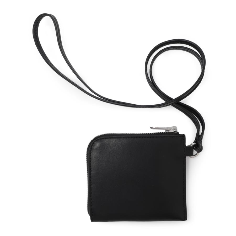 MAISON KITSUNE メゾンキツネ ストラップ付き コインケース NECK COIN PURSE ブラック メンズ ...