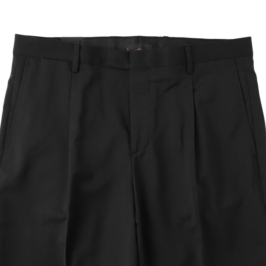 ブリリア BRIGLIA 1949 ストレートパンツ MARGUTTA SN EASY FIT ウールパンツ ブラック メンズ ...