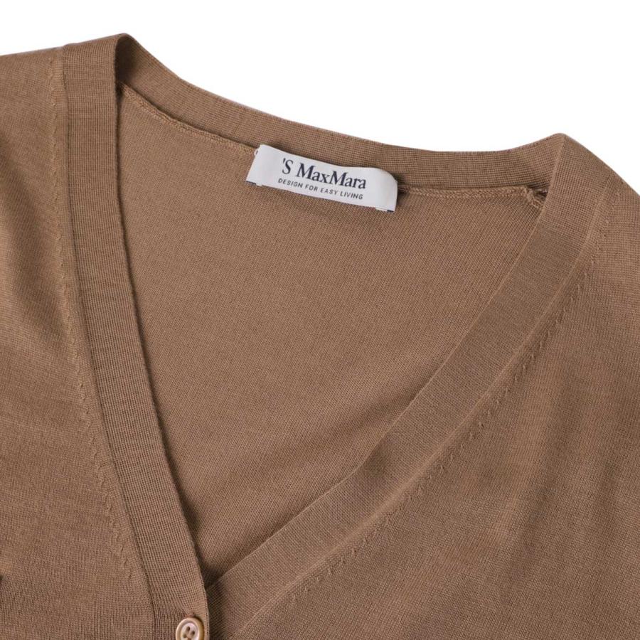 エスマックスマーラ S Max Mara Vネック カーディガン KENYA ブラウン