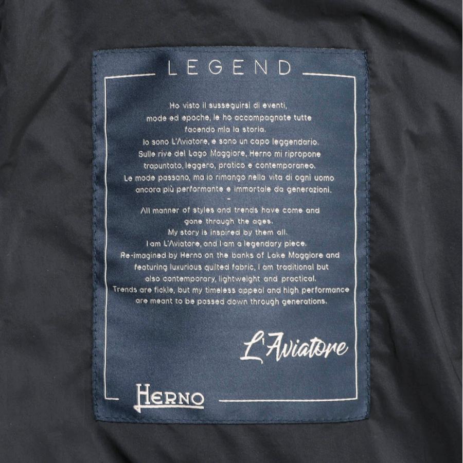 ヘルノ HERNO ダウンジャケット HERNO LEGEND L'AVIATORE 大きいサイズあり ブルー メンズ pi010ule-19288-9200 :pi010ule-19288 ...