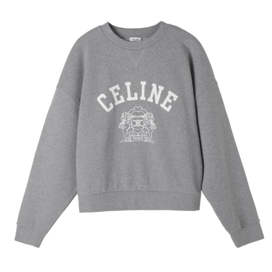 CELINE（セリーヌ） スウェットシャツ SWEAT OVERSIZE BLASON CELINE グレー レディース ry0dy-670q ...