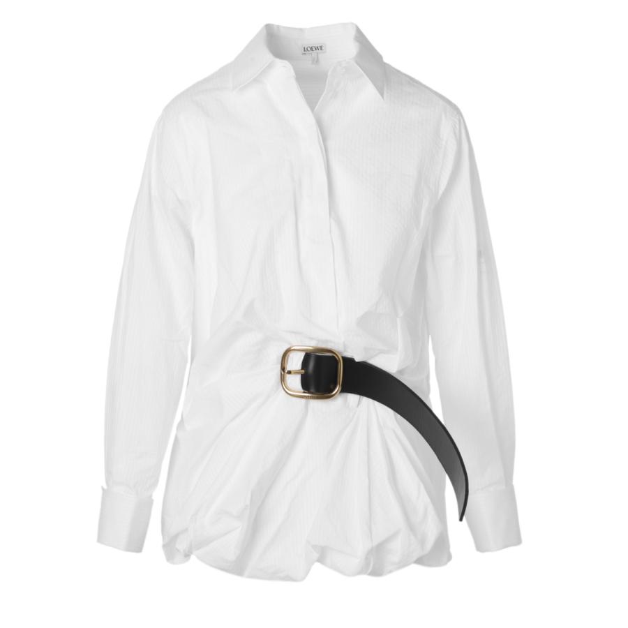 LOEWE ロエベ 長袖レギュラーカラーシャツ BELTED SHIRT ベルテッドシャツ ホワイト レディース s540y05xaf-2090 : モダンブルーYahoo!店 - 通販 ...
