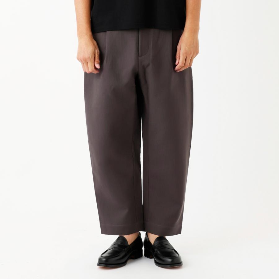 STUDIO NICHOLSON スタジオ ニコルソン コットンパンツ VOLI テーパードパンツ グレー メンズ voli-snm-671-doublecotton-lichen : モダン ...