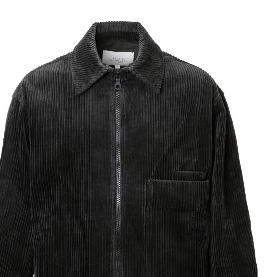 スタジオ ニコルソン STUDIO NICHOLSON ジップアップジャケット WIGHT コーデュロイ ジャケット グリーン メンズ wight-snm-866-ivy :snm-866 ...