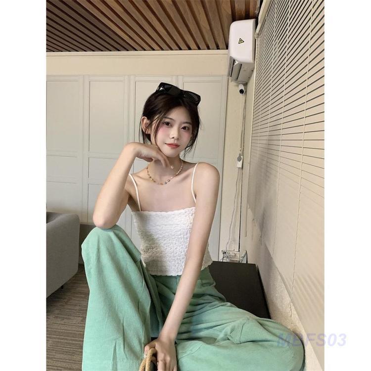 ブラトップ カップ付きインナー キャミソール レディース トップス インナー 下着 肌着 カップ付き ギャザー シャーリング ショート丈 かわいい お :yl23q4q14-sd1531 ...