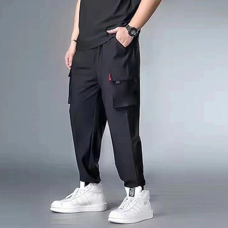 接触冷感 夏 L〜8XL！カーゴパンツ 冷感パンツ メンズ ひんやり カジュアルパンツ ストレッチ ロングパンツ 6ポケット : MBFS03 - 通販 - Yahoo!ショッピング