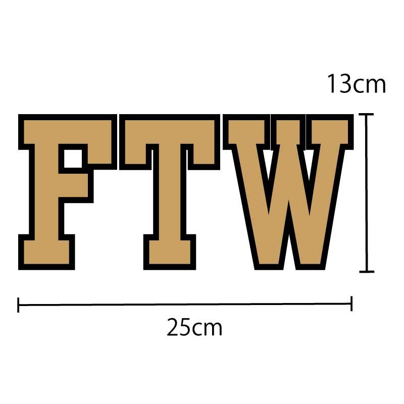 （ゴールド）スクーターシンボル ステッカー FTW vespa Lambretta シール アルファベット ステッカーチューン sticker ...