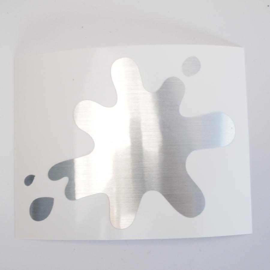 Sticker -LAMBRETTA ink spot- DL GP - hairline silver ランブレッタ インクスポット ...