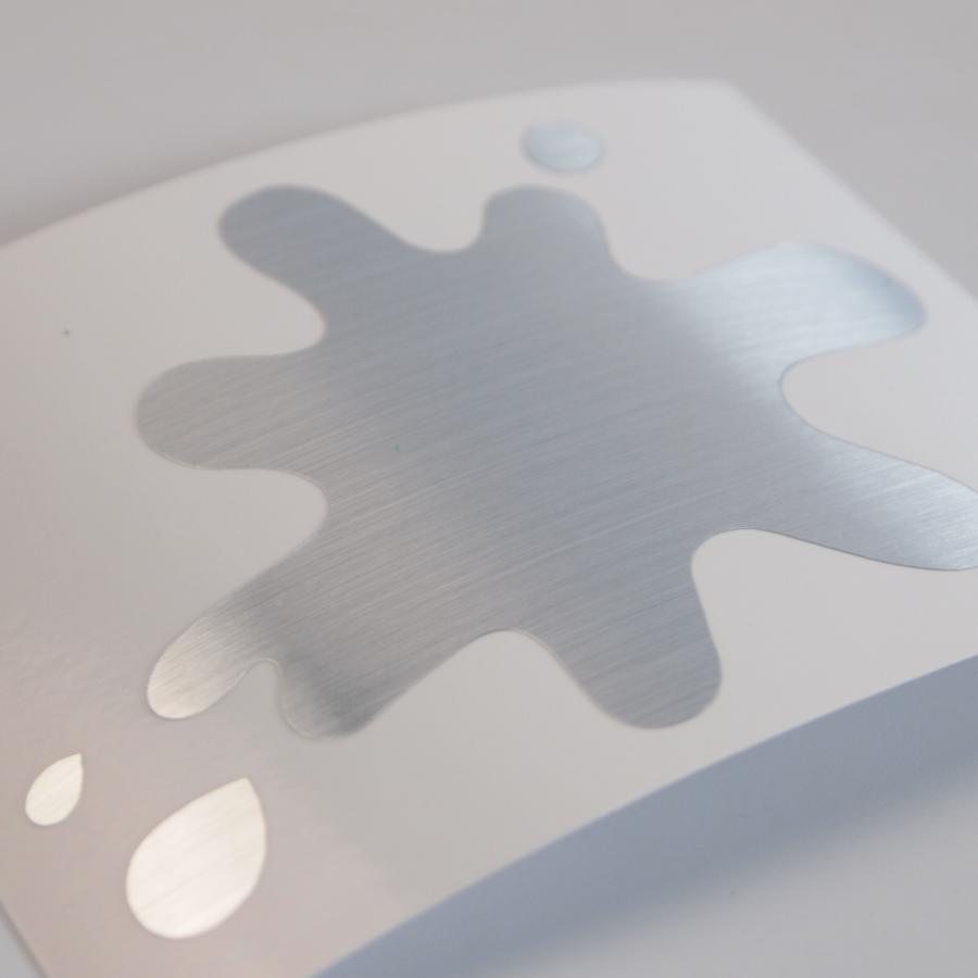 Sticker -LAMBRETTA ink spot- DL GP - hairline silver ランブレッタ インクスポット ...