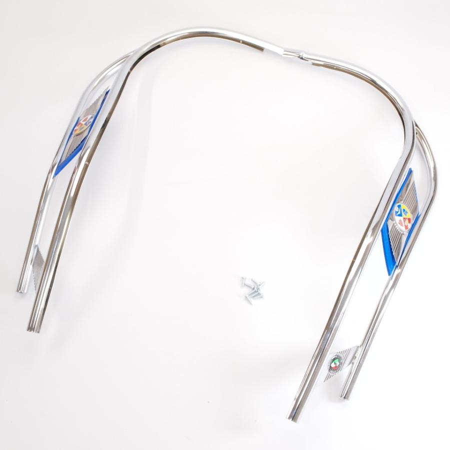 Beading Double Bar CUPPINI legshield for Vespa 50s 100 ET3 青 ベスパ ダブルレッグ ...