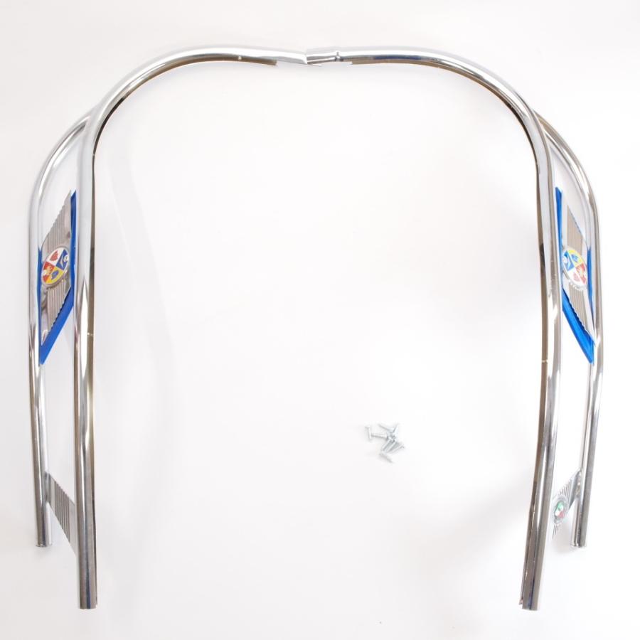 Beading Double Bar CUPPINI legshield for Vespa 50s 100 ET3 青 ベスパ ダブルレッグ ...