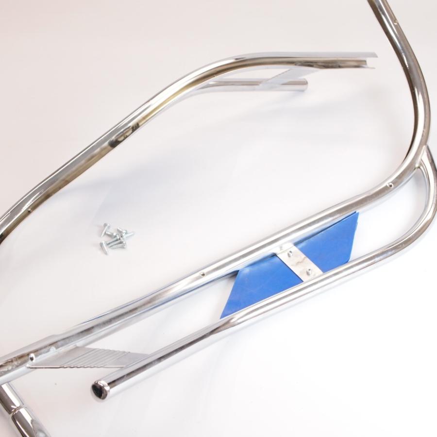 Beading Double Bar CUPPINI legshield for Vespa 50s 100 ET3 青 ベスパ ダブルレッグ ...