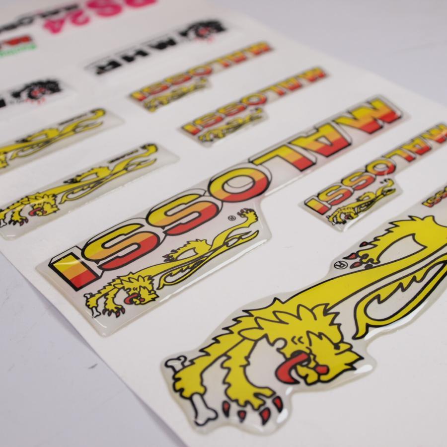 Sticker Set MALOSSI logo 3D plast マロッシ ステッカー Vespa Lambretta 50s ET3 ...