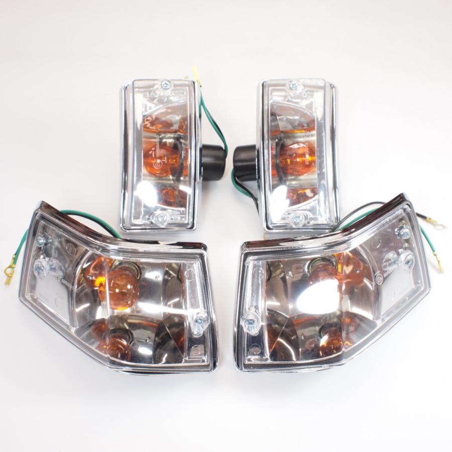 Indicator set smooth lens/amber light bulbs for Vespa ベスパ PX系 ウインカー セット ...