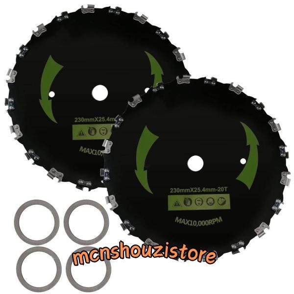 2 セットチェーンソー歯ブラシブレード 草刈機用チップソー 草刈り機 替え刃 外径：230mm；穴径：25.4mm；刃数：20 : MCN商事ストア - 通販 - Yahoo!ショッピング