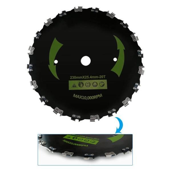 2 セットチェーンソー歯ブラシブレード 草刈機用チップソー 草刈り機 替え刃 外径：230mm；穴径：25.4mm；刃数：20 : MCN商事ストア - 通販 - Yahoo!ショッピング