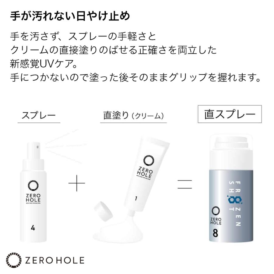 ZERO HOLE（ゼロホール） 日やけ止め塗るスプレー フローズンショットクールタイプ SPF50+ PA++++（無香料）60g ゴルフ専用 : エムコスメスタイル Yahoo!店 ...