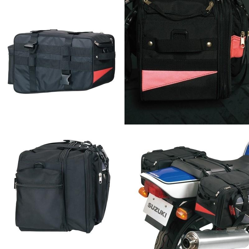 BA-212 スクエアーサイドバッグ BK・ポリエステル/PVC加工 21L-28L（片側、増量可能） NANKAI/バイク/南海部品取扱 ...