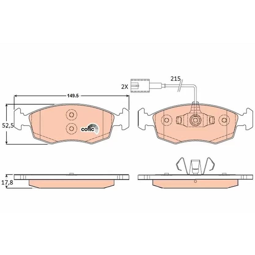 FIAT フィアット 500(312) 0.87L パンダ(169) プント(176) ＜ブレーキパッド フロント＞ 77366537 ...