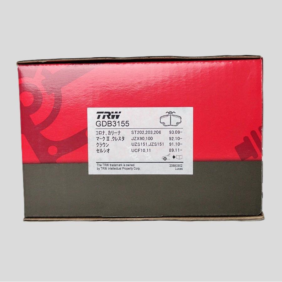 TOYOTA トヨタ クラウン(UZS151,JZS151) ＜ブレーキパッド フロント＞ 04491-33100 「TRW」 GDB3155 : MDR ヤフー店 - 通販 - Yahoo ...