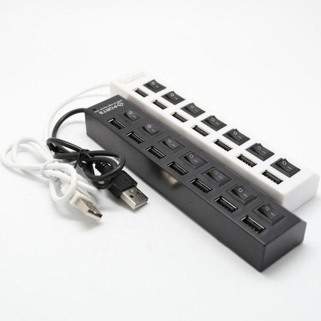 【白】 LED付き USBハブ 7ポート 高速 USB接続 増設 : メカニックサポートYahoo!店 - 通販 - Yahoo!ショッピング