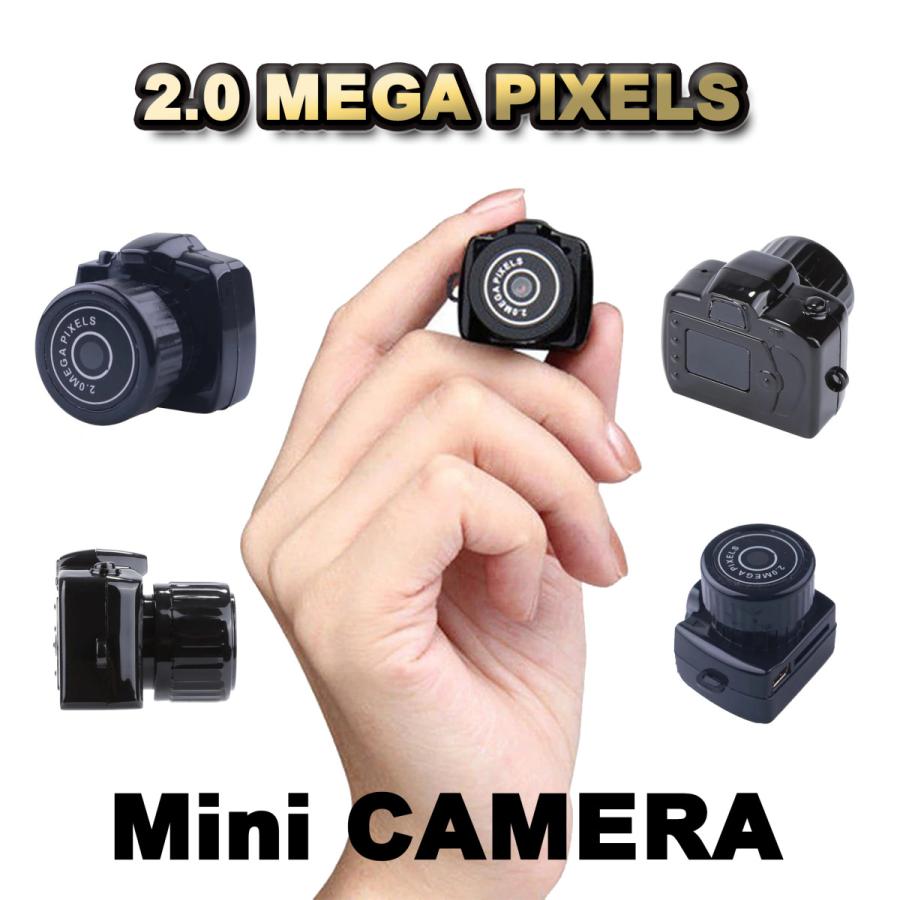 【動画も静止画 どちらも撮影可能】 超小型 MINI CAMERA カメラ 【箱入り】指先サイズ デジタルカメラ 小型カメラ ブラック x2個 ...