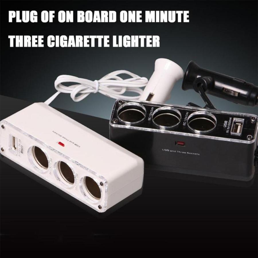 【24v12v対応】高品質 シガーソケット増設 3連＋USB1ポート ヒューズ使用 安心構造 充電 分配器 充電器 乗用車トラック【2色から選択可能】 : メカニックサポートYahoo!店 ...