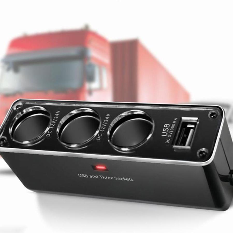 【24v12v対応】高品質 シガーソケット増設 3連＋USB1ポート ヒューズ使用 安心構造 充電 分配器 充電器 乗用車トラック【ホワイト】 : メカニックサポートYahoo!店 - 通販 ...