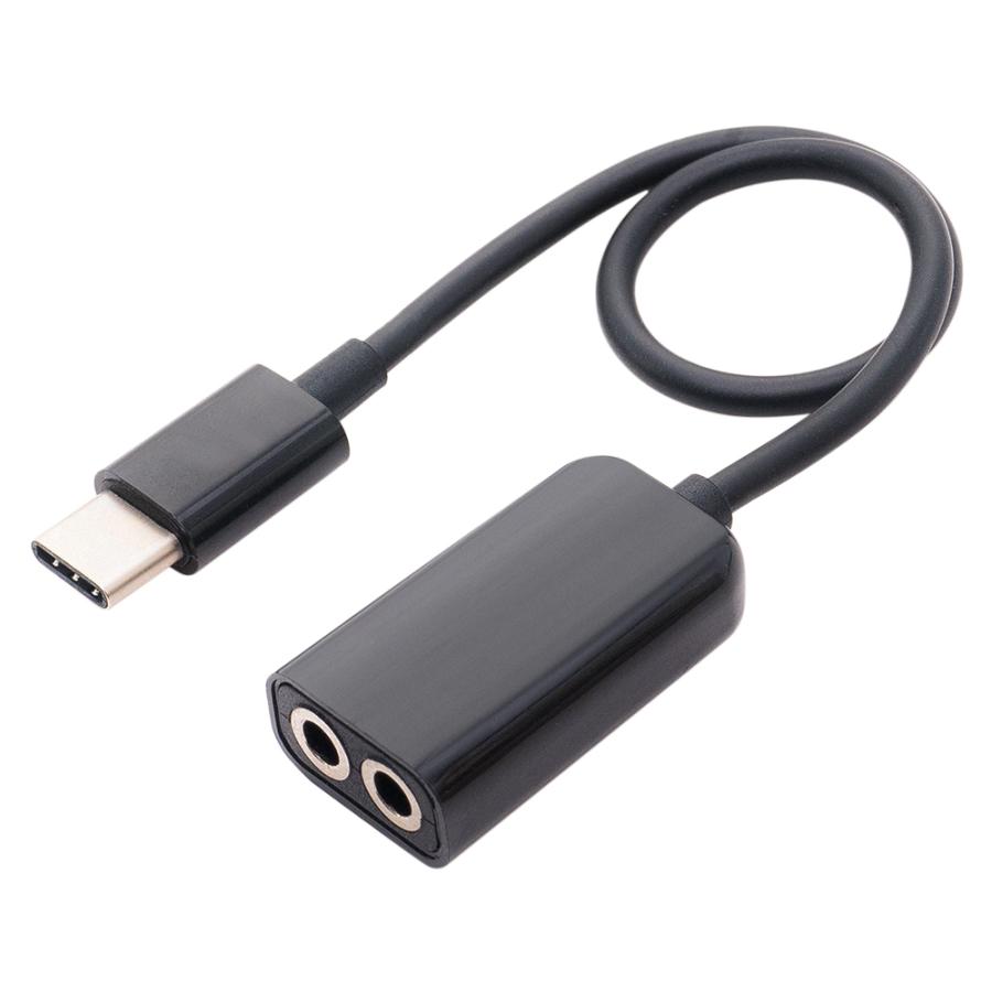 MCO ミヨシ USB Type-C オーディオ変換ケーブル 3極 2ポートタイプ 3.5mmイヤホン端子に変換出来る 15cm [SAD-CE02] :SAD-CE02:メカニックサポート ...
