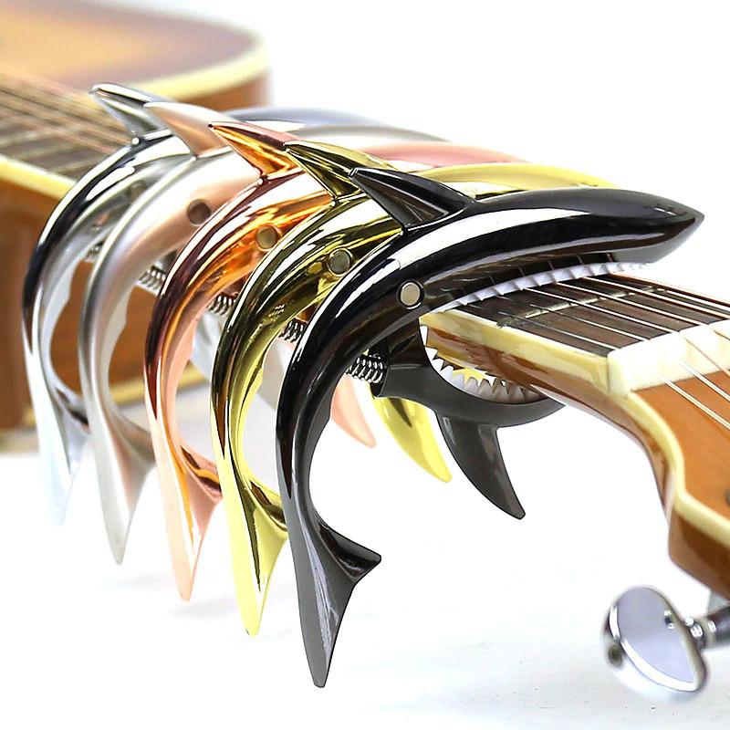 【SHARK CAPO GC-30】 No.5 ローズ シャークカポ 高品質 新品 6弦 ギター エレキ アコギ カポタスト 5色から選択可能 ...
