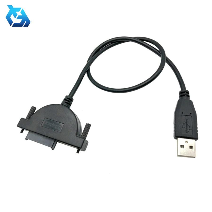 【50cmタイプ】スリムSATA を USB2.0 へ 変換アダプター SLIM SATA 13Pin ⇔ 変換 外部電源不要 プラグ＆プレイ x1 : メカニックサポートYahoo!店 ...