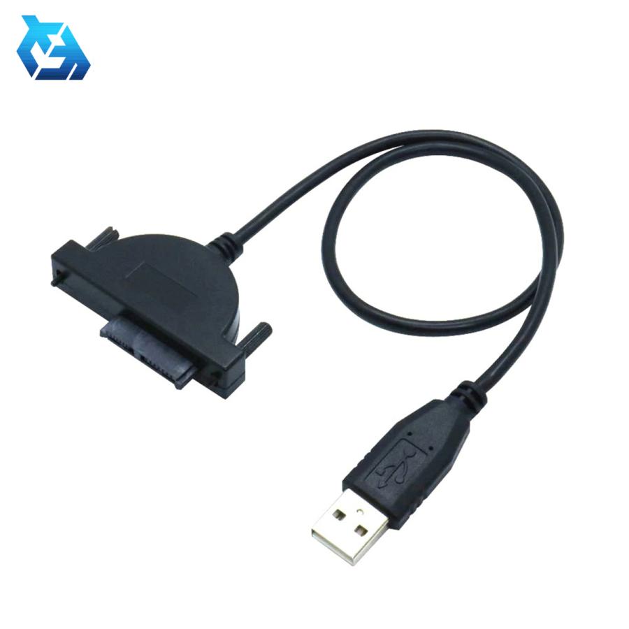 【50cmタイプ】スリムSATA を USB2.0 へ 変換アダプター SLIM SATA 13Pin ⇔ 変換 外部電源不要 プラグ＆プレイ x1 : メカニックサポートYahoo!店 ...