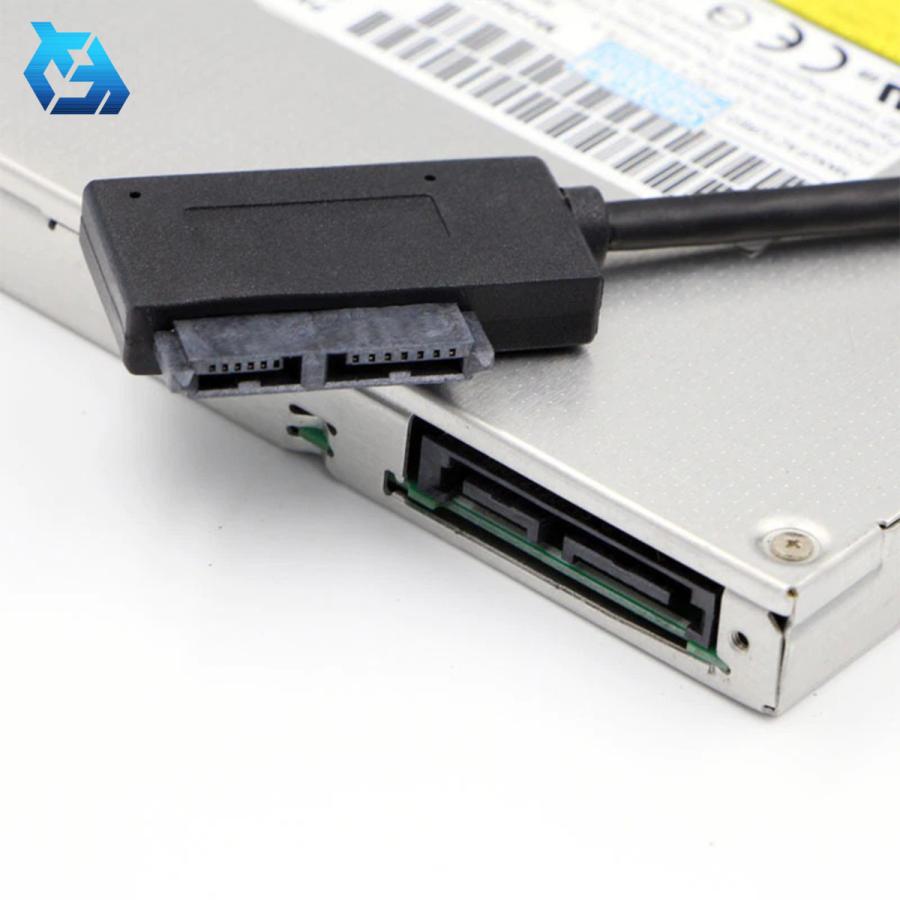 【30cmタイプ】スリムSATA を USB2.0 へ 変換アダプター SLIM SATA 13Pin ⇔ 変換 プラグ＆プレイ 外部電源不要 x1 : メカニックサポートYahoo!店 ...