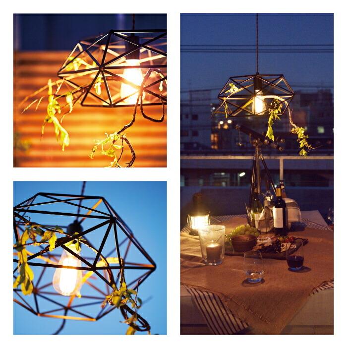 ペンダントライト 吊下げ灯 1灯 電気傘 エジソン電球L付き 60W E26 電球色 白熱電球 フィラメント 白熱球 照明器具 フレーム 北欧風 店舗 インテリア おしゃれ : mecu ...