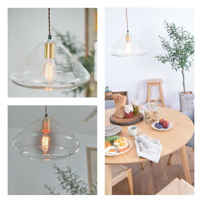 ペンダントライト 吊下げ灯 1灯 エジソン球L付き 60W E26 電球色 白熱電球 ガラスシェード フィラメント 照明器具 エジソンバルブ 北欧風 玄関 廊下 店舗 洗面所 : mecu ...