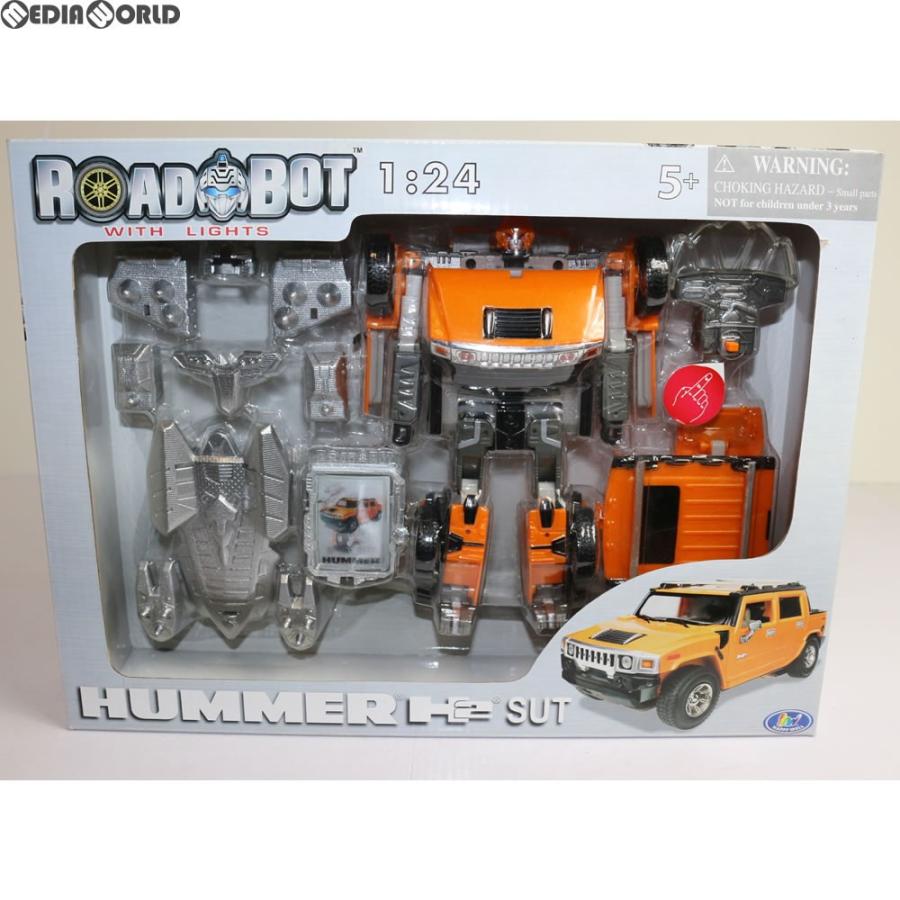 青島文化教材社 『中古即納』{TOY} ROAD BOT(ロードボット) WITH LIGHT HUMMER(ハマー) H2 SUT 1/24 ...