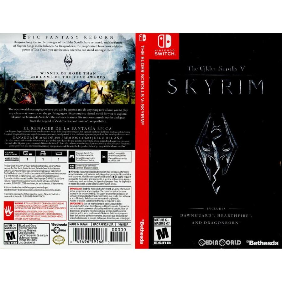 ベセスダ・ソフトワークス 『中古即納』{Switch} The Elder Scrolls V: Skyrim Special Edition(エルダー・スクロールズ 5:スカイリム)(北米版 ...