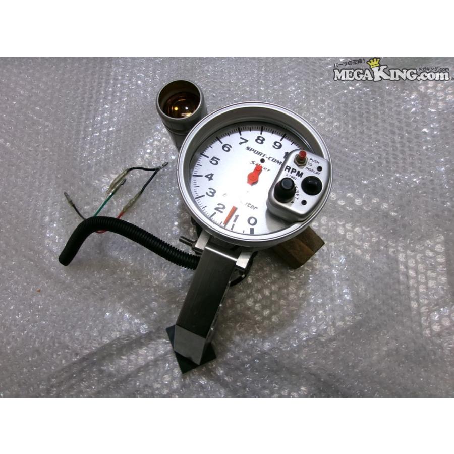 オートメーター SPORT-COMP Silver スポーツコンプ タコメーター 125mm ゼロヨン スポコン シフトライト 付 点灯OK / S4-1634 : メガキング - 通販 ...