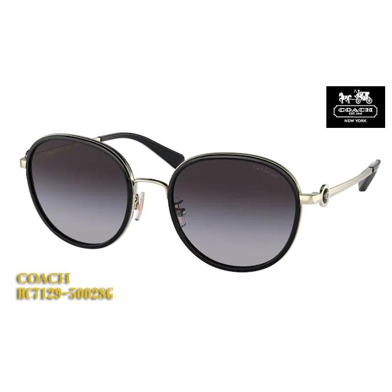 COACH コーチ サングラス HC7129-50028G 正規品 ブラック/グレー ラウンドタイプ HC7129 50028G : メガネ ...