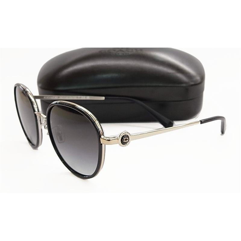 COACH コーチ サングラス HC7129-50028G 正規品 ブラック/グレー ラウンドタイプ HC7129 50028G : メガネ ...