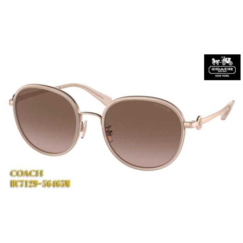 COACH コーチ サングラス HC7129-56465M 正規品 ブラック/グレー ラウンドタイプ HC7129 56465M : メガネ ...