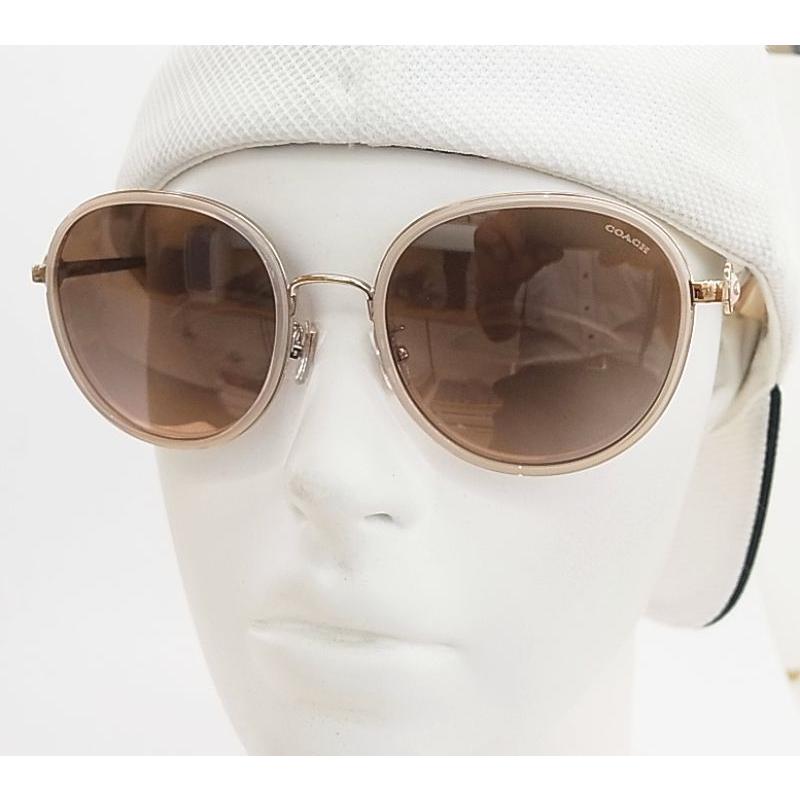 COACH コーチ サングラス HC7129-56465M 正規品 ブラック/グレー ラウンドタイプ HC7129 56465M : メガネ ...